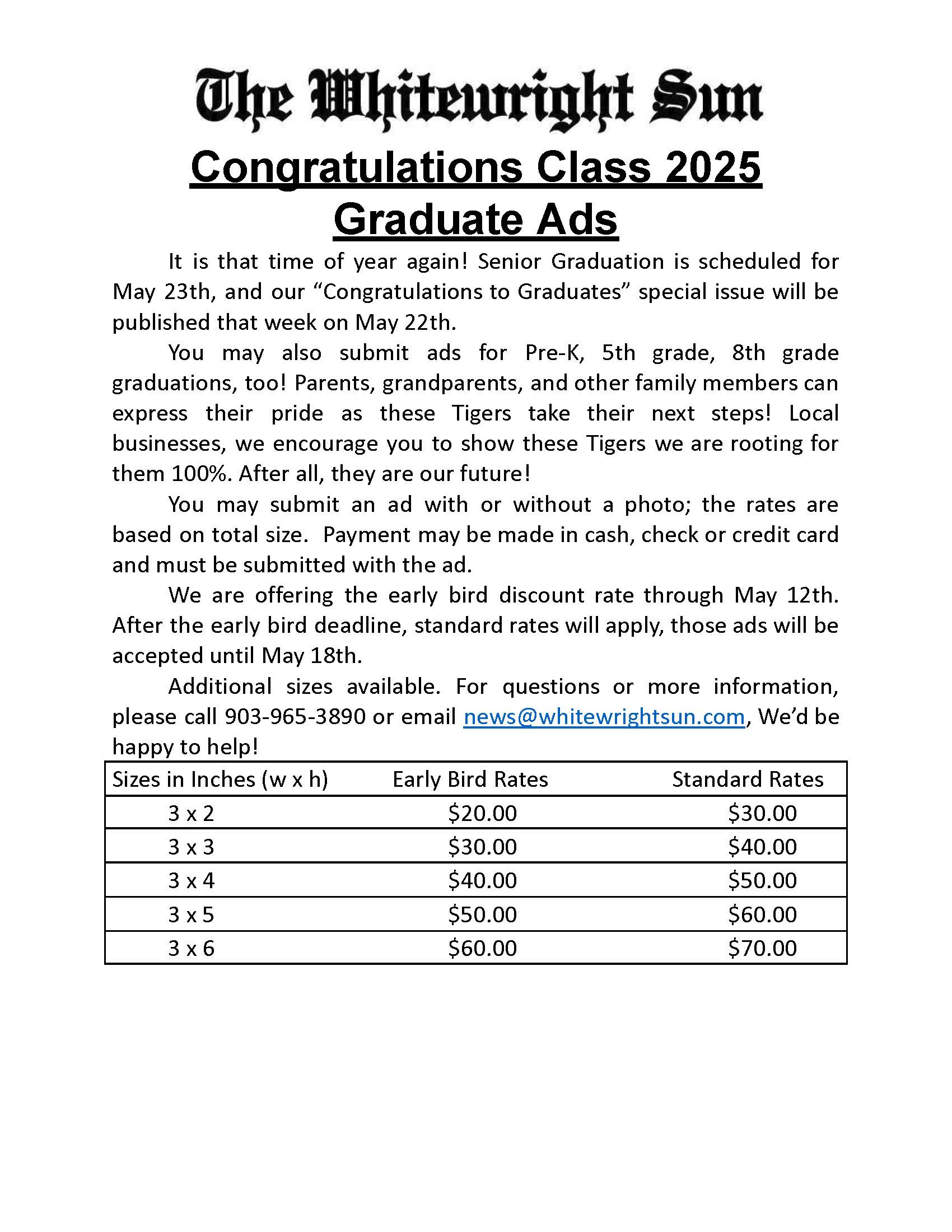 The Whitewright Sun – Your Hometown Newspaper